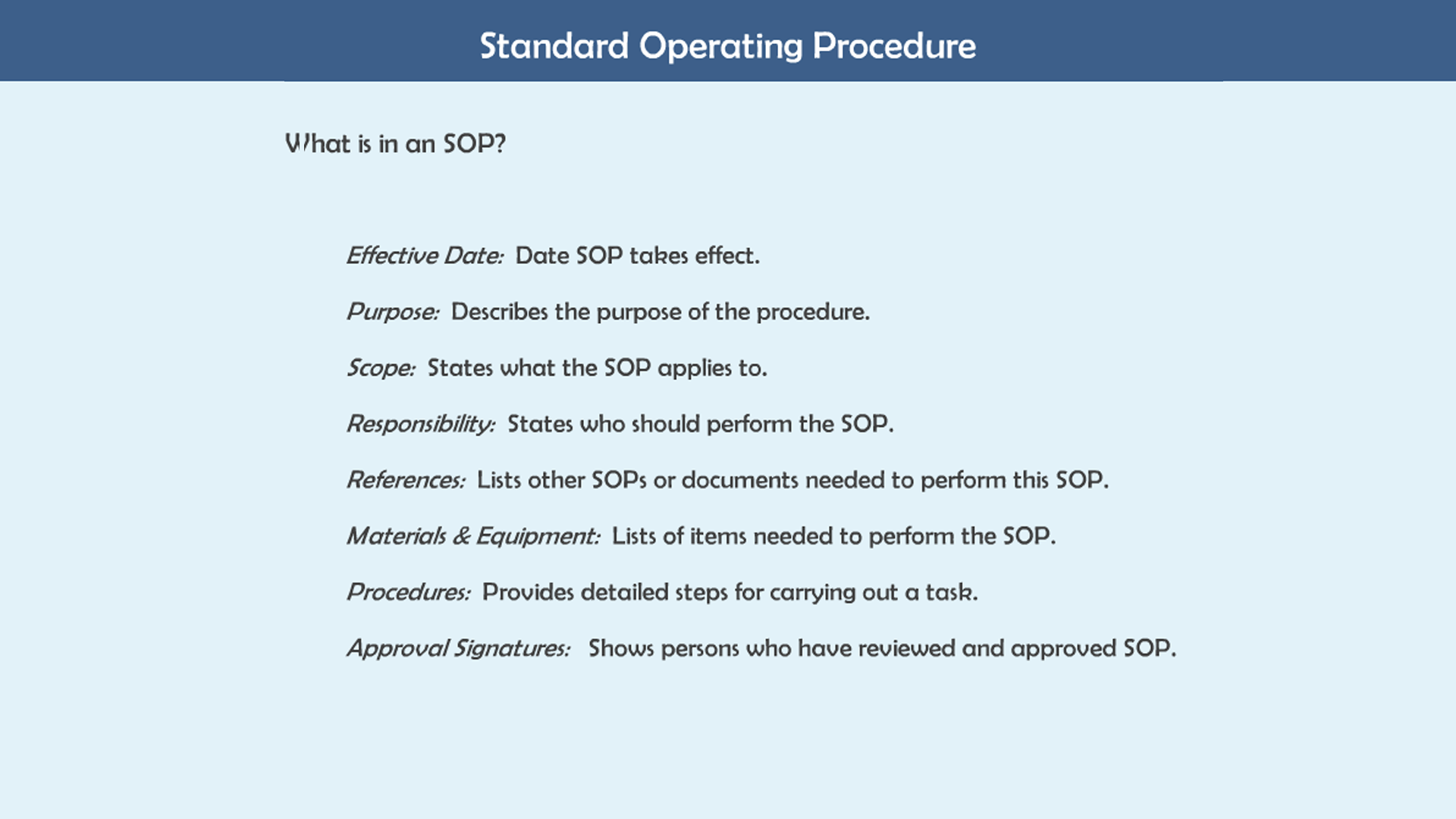 Good Laboratory Practices